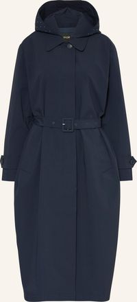 Maje Regenmantel Mit Abnehmbarer Kapuze Und Schmucksteinen blau