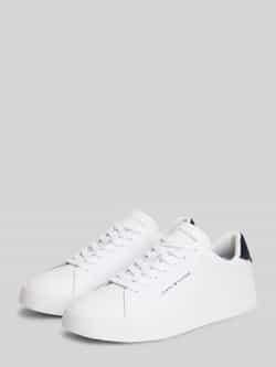 Tommy Hilfiger Sneaker aus Leder-Mix mit Label-Details