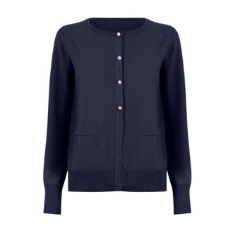Wolford Cardigan en maille superfine - Femme - Pulls - Bleu - Taille: 36 FR