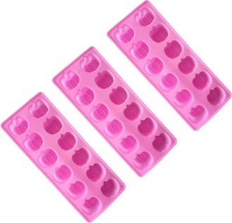 Cabilock 3stücke Eiswürfelform Kürbis Aus Lebensmittelechtem Silikon Eiswürfelbereiter Für Kühlschrank Und Gefriergerät Backformen Für Bonbons Und Einfach Zu R