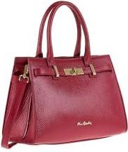 Pierre Cardin Sac &agrave; main pour femme en cuir v&eacute;ritable fabriqu&eacute; en Italie 27 x 20,5 x 10 cm 1925, Rubis, Taille unique