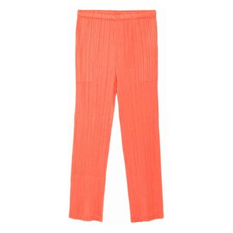 Issey Miyake Femme, Pantalons, Orange, Taille: 46 FR Cropped Pantalons