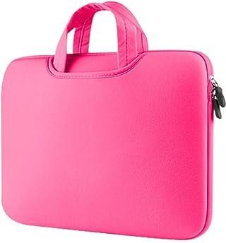 Generic Sac &agrave; main pour ordinateur portable d&eacute;cole color&eacute; et molletonn&eacute; disponible pour le travail et la classe, sac en toile pour femme, Rose (Hot Pink), 45.