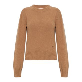 Ami Kaschmir-Pullover mit Rundhalsausschnitt - - Knitwear - Damen - Braun - XL