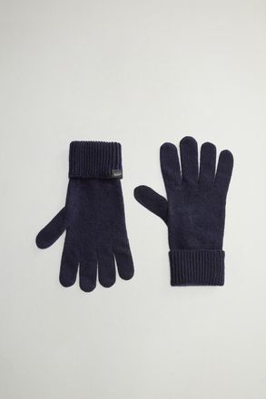Woolrich Herren Handschuhe aus Wollmischung Blau Größe M