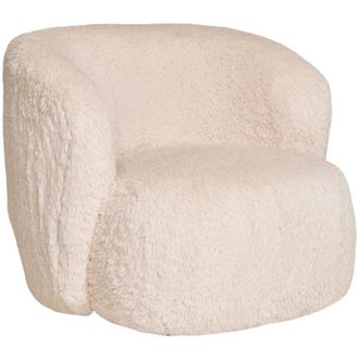 ebuy24 Setubal Sessel Imitiertes Fell offwhite