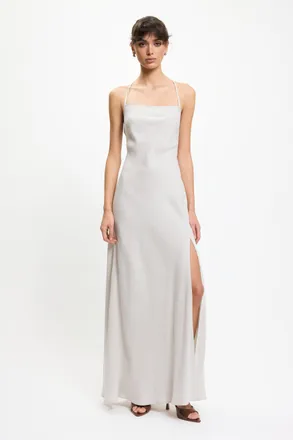 Benu Wei&szlig;es r&uuml;ckenfreies Kleid
