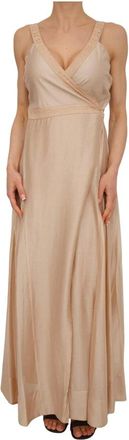 Blugirl Femme, Robes, Beige, Taille: 40 FR Gret Abito Lyocell C/Pizzo