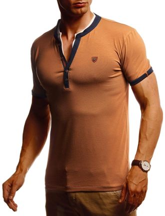 LEIF NELSON Herren Sommer T-Shirt Rundhals Ausschnitt Slim Fit Cooles weißes schwarzes Basic Männer T-Shirt Crew Neck Jungen Kurzarmshirt O-Neck Kurzarm LN55175 C