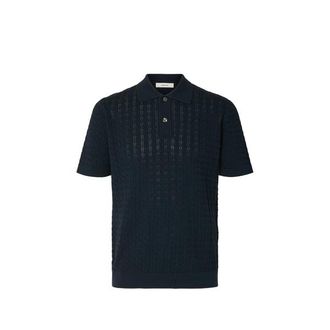 Selected Polo maille &agrave; manches courtes en coton