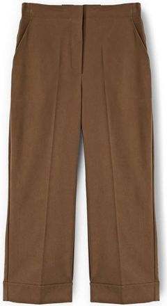 Motivi Femme, Pantalons, Vert, Taille: 44 FR Pantalon capri en gabardine