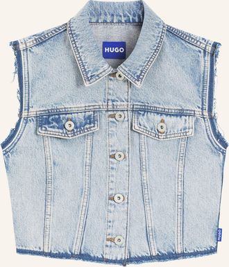 HUGO BOSS Hugo Cropped-Jeansweste Garis blau