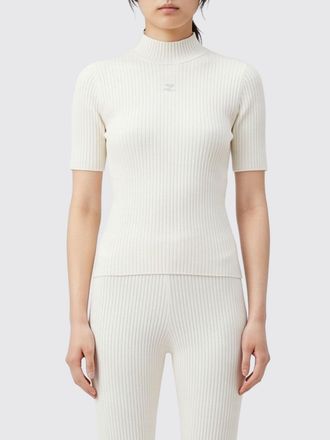 Courr&egrave;ges Pull Femme couleur Blanc