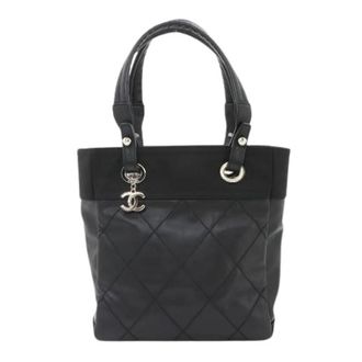 Chanel Pre-owned Vintage Canvas Tote Bag - - Pre-owned - Damen - Schwarzk - ONE SIZE