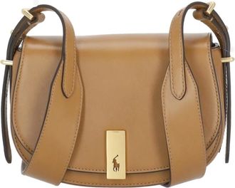 Ralph Lauren Femme, Sacs, Brun, Taille: ONE Size Smooth Leather Shoulder Bag