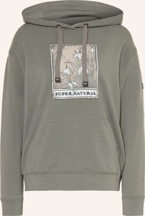 super.natural Hoodie Snowdrops Mit Merinowolle gruen