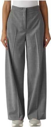 Gran Sasso Femme, Pantalons, Gris, Taille: 40 FR Wide Pantalons
