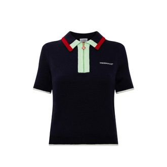 Casablanca Logo-embroidered Zip-up Polo Shirt