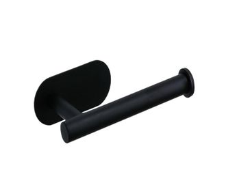 Generic Kompatibel mit Selbstklebendem Toilettenpapierhalter, Handtuchrollenhalter, K&uuml;chenhaken, Aufbewahrungshalter, Edelstahl-Wandhalterung(Black)