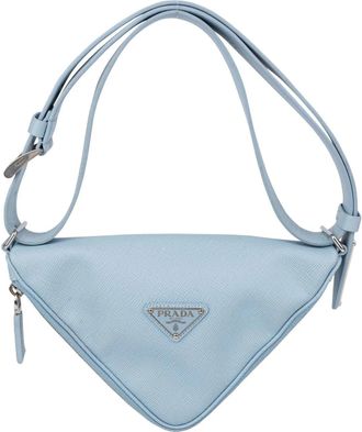 Prada Crossbody Bags - Prada Blue Saffiano Leather Triangle 3 in 1 Crossb - Gr. unisize - in Blau - f&uuml;r Damen