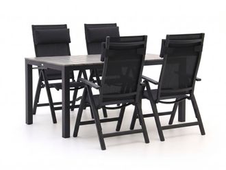 Bellagio la vita attrattiva Bellagio Avenza/Fidenza 160 cm Gartenm&ouml;bel-Set 5-teilig verstellbar