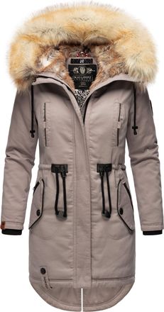 Navahoo Damen Winterjacke Bombi - Premium Kollektion mit Abnehmbarem Kunstfellkragen