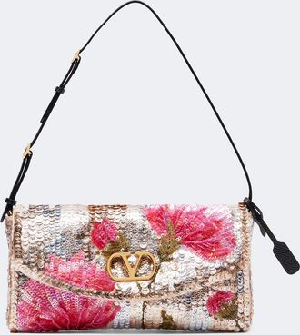 Valentino Garavani Schultertasche DeVain Small mit Pailletten