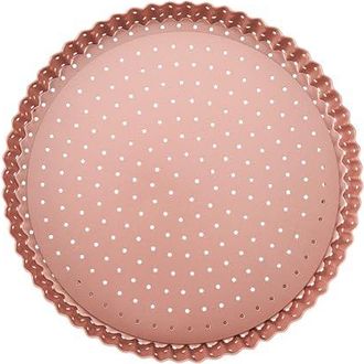 Wiltshire Moule &agrave; quiche et tarte rond en or rose, sans PFOA PTFE, moule &agrave; p&acirc;tisserie circulaire avec base amovible, antiadh&eacute;sif, 24 x 24 x 2,5 cm