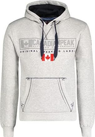 Canadian Peak Gasikeak Men - Sweat A Capuche Homme avec Poches - Sweats Shirts Homme - Sweat Shirt Hoody Manches Longues - Homme Automne Hiver Printemps Ete (Gris C