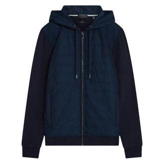 Ted Baker Adburys Regular Navy Stepp-kapuzenjacke Mit Rei&szlig;verschluss