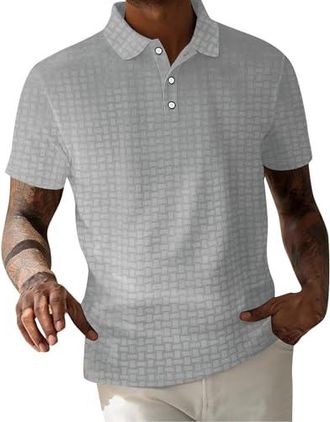 Generic Chemise basique douce et confortable pour homme, coupe classique, style d&eacute;contract&eacute;, vintage, avec boutons, l&eacute;ger, respirant, extensible, t-shirts dex