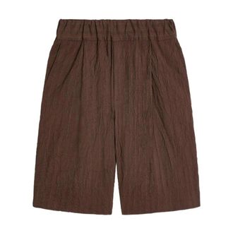 Dries Van Noten Pleated Bermuda Shorts - - Shorts - Herren - Braun - M