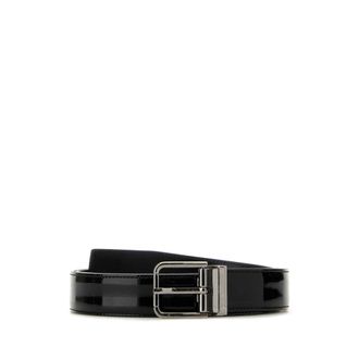 Dolce & Gabbana Homme, Accessoires, Noir, Taille: 100 CM Cintura No Logo Vernice