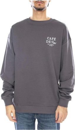 Vans Homme, Sweatshirts et sweats &agrave; capuche, Gris, Taille: XL Cafe OS Crewneck