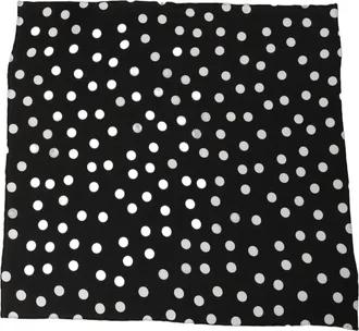 Dolce & Gabbana Polka Dot Silk Scarf - Black