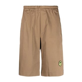 Barrow Logo-Patch Bermuda Shorts - - Shorts - Herren - Braun - S