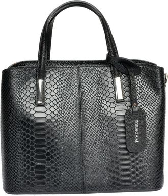 Roberta M Schwarz Rindsledertasche