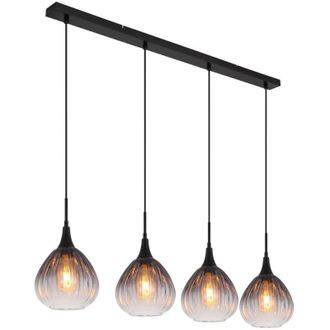 Globo Lighting suspension - OLSEN - noir - verre - grande lampe de table