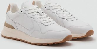 Mango Kombinierte Leder-Sneakers beige - Herren - 40 - MANGO MAN