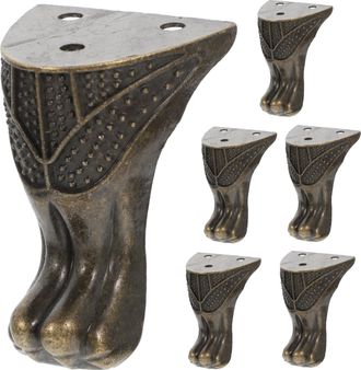 DOITOOL 10 Stück Teiliges Antike Schmuckbox Eckenschutz aus Zinklegierung Vintage Möbelbeine und Kantenschutz für Schmuckkästen Geschenkkisten und Holzmöbel R