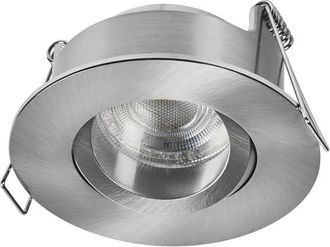 Osram Spot Set LED Einbaustrahler IP65 Press 840 Satin-Nickel, 4,5W 4000K Neutralwei&szlig;, Feuchtraum, 3er-Set