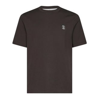 Brunello Cucinelli Homme, Tops, Brun, Taille: M T-Chemises