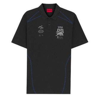 HUGO BOSS Hugo - Visa Cash App Racing Bulls F1 Poloshirt f&uuml;r Herren (Schwarz)