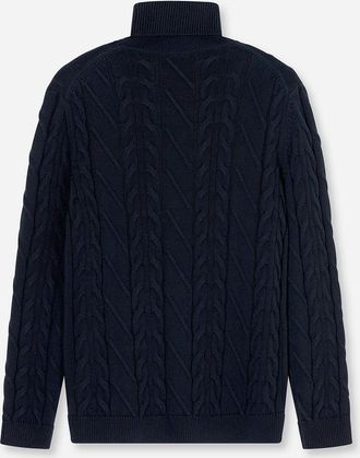 Olymp Rollkragenpullover Casual regular fit, mit Wollanteil, Zopfmuster