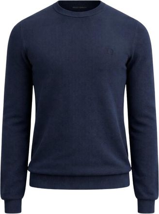Fred Perry Homme, Pulls, Bleu, Taille: L Maille ras du cou