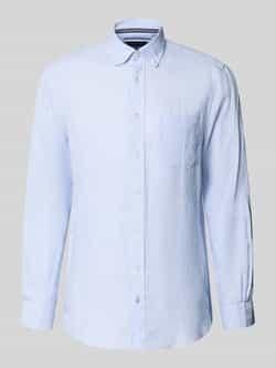 Christian Berg Slim Fit Leinenhemd mit Brusttasche