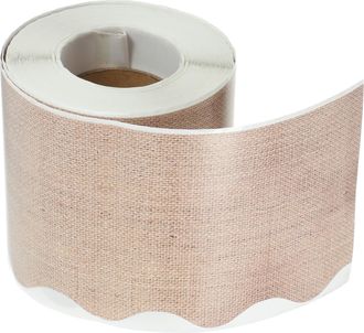 SOLUSTRE Kreativer Bulletin Board Border Aufkleber aus Robustem Grobem Jutestoff Selbstklebend Reißfest für Klassenzimmerdekorationen an Wänden Schränken Pinnw