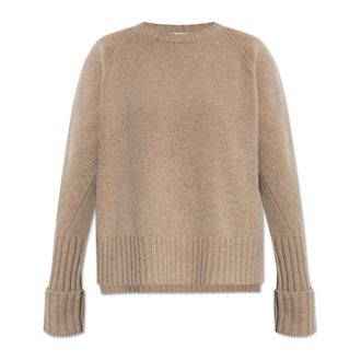 Tory Burch Wollpullover mit Rundhalsausschnitt - - Knitwear - Damen - Beige - XS