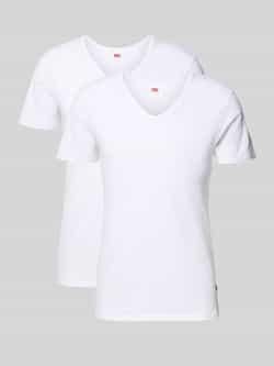 Levi's T-Shirt mit V-Ausschnitt im 2er-Pack