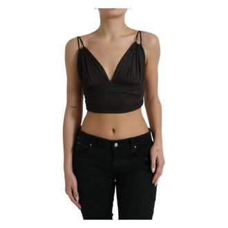 Dolce & Gabbana &Auml;rmelloses Crop Tank Top - - Tops - Damen - Braun - S